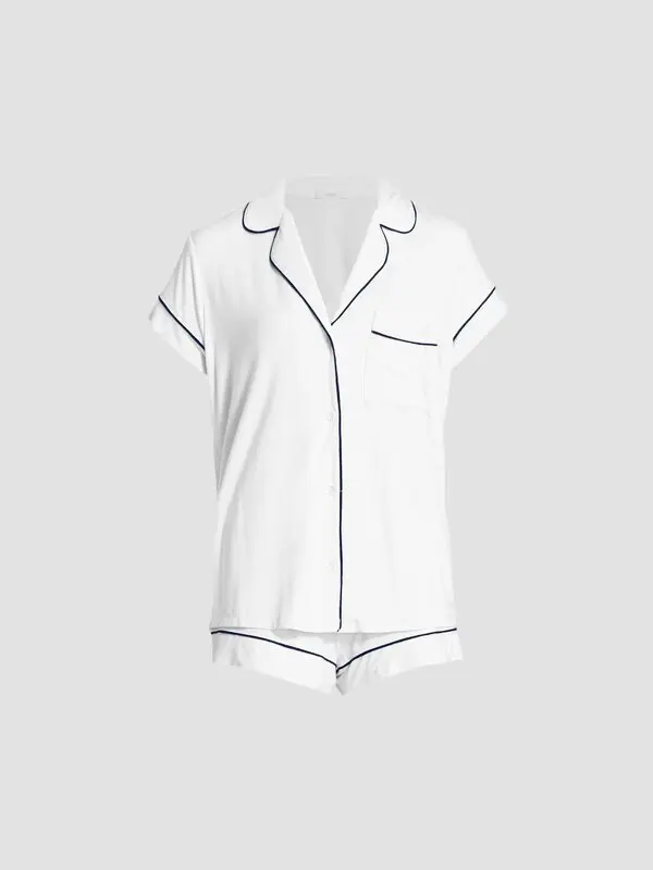 Eberjey Gisele 2-piece Shortie Pajama Set - Ivory