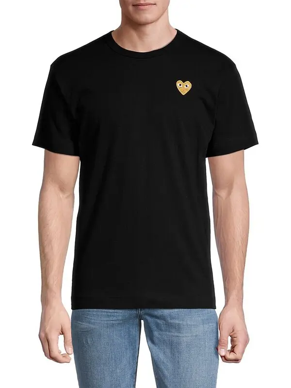 Play Comme Des Garcon Heart Applique Tee