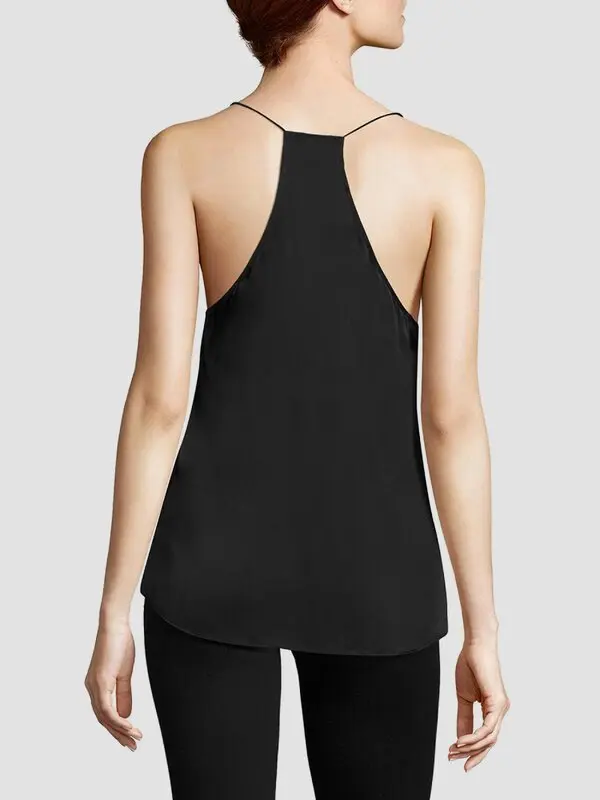 Cami Nyc Racer Silk Charmeuse Camisole - Black