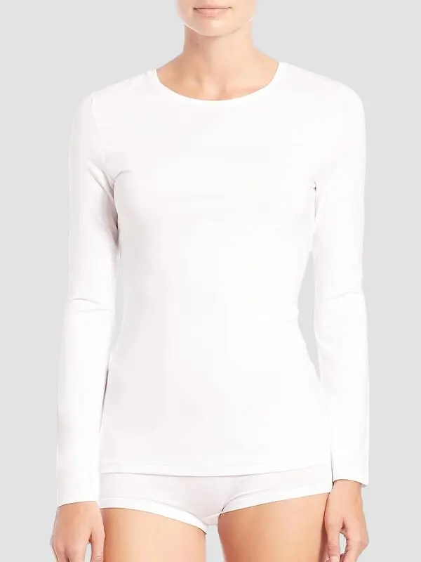 Hanro Soft Touch Long-sleeve Top - White