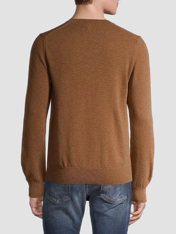Play Comme Des Garcon Play Double Heart V-neck Pullover - Brown