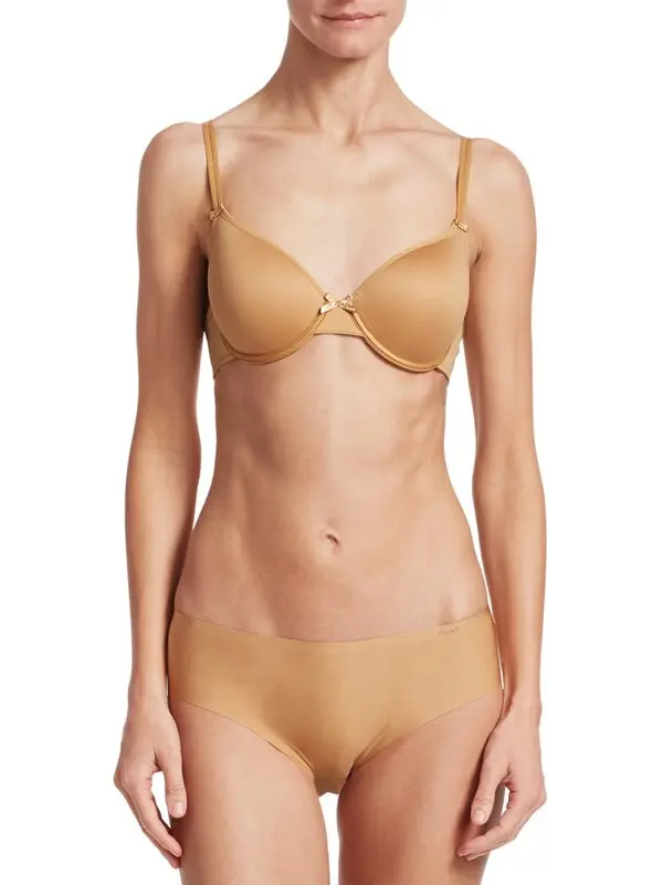 Chantelle Basic Invisible Three-quarter Memory Foam T-shirt Bra - Black