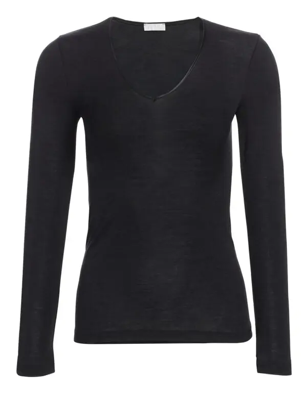 Hanro Woolen Silk Long-sleeve Shirt - White