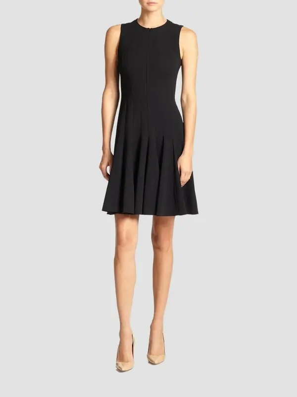 Akris Double-face Flare Dress - Black