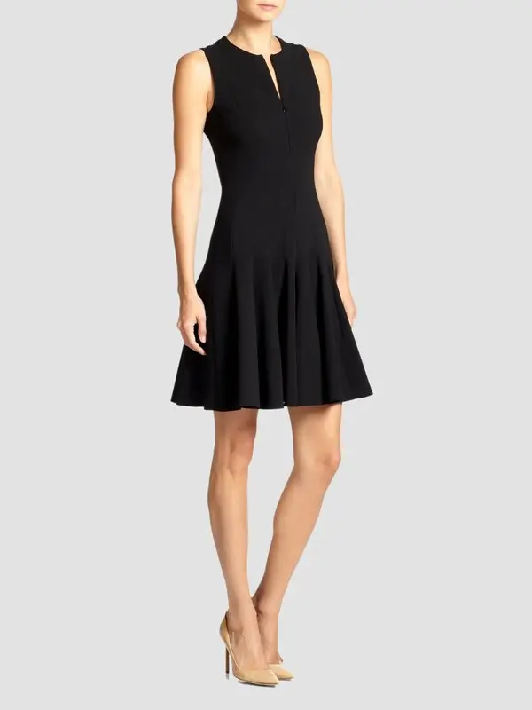 Akris Double-face Flare Dress - Black