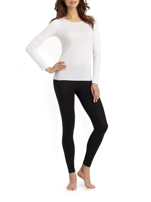 Hanro Cotton Seamless Long-sleeve Top - Black