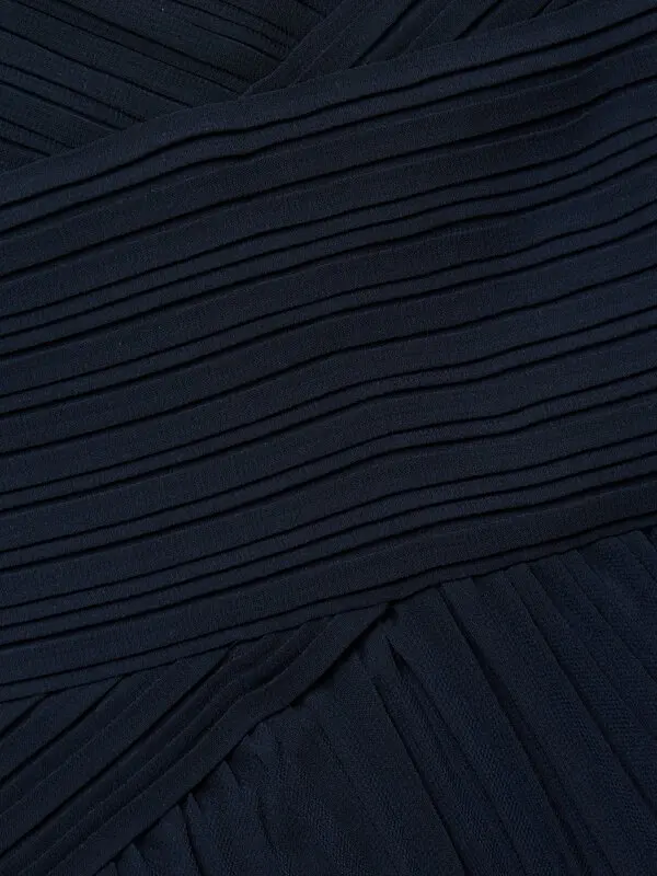 Rickie Freeman For Teri Jon Chiffon Pleated Gown