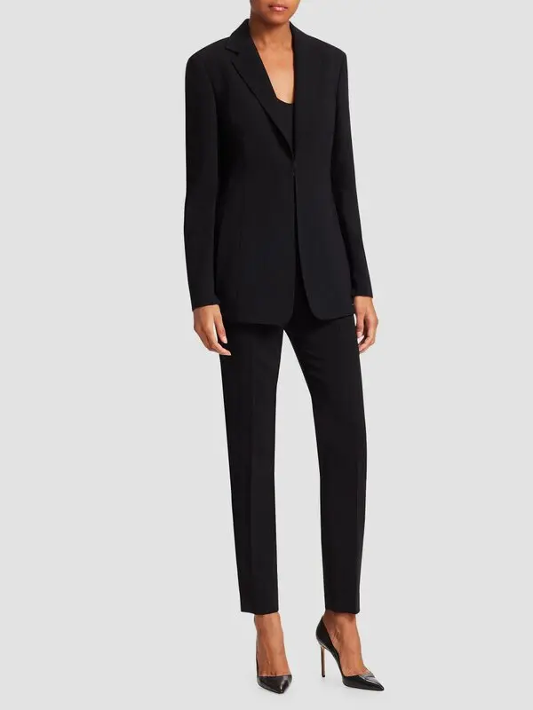 Akris Odette Notch Lapel Wool Blazer