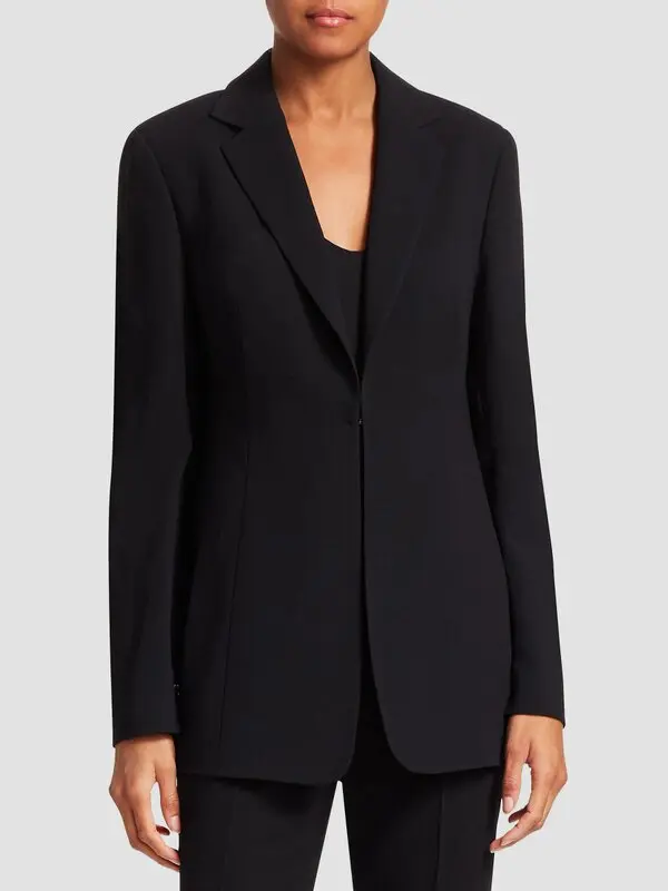 Akris Odette Notch Lapel Wool Blazer