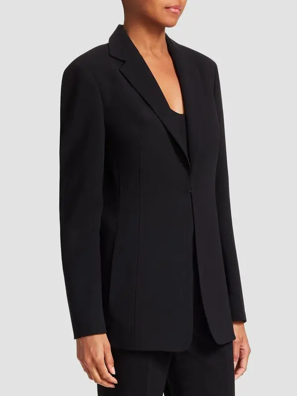 Akris Odette Notch Lapel Wool Blazer