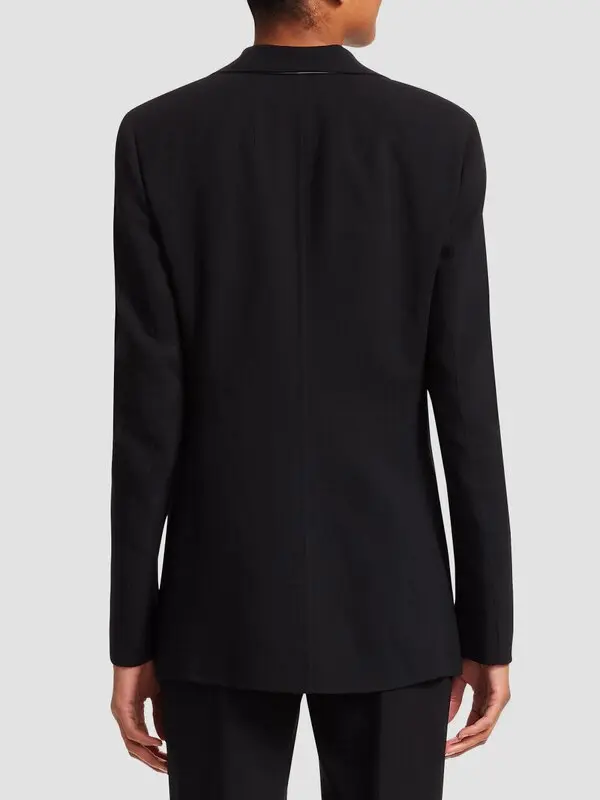 Akris Odette Notch Lapel Wool Blazer