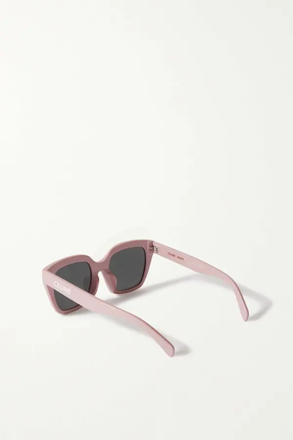 Celine Oversized Square-Frame Sunglasses Pink Editorialist