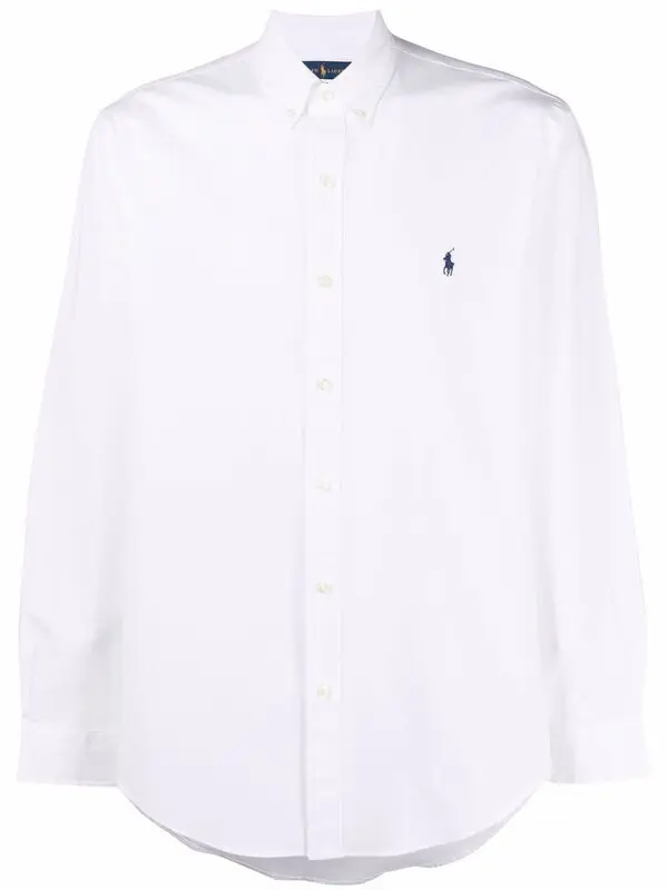 Polo Ralph Lauren Polo Pony-embroidered Long-sleeve Shirt - White