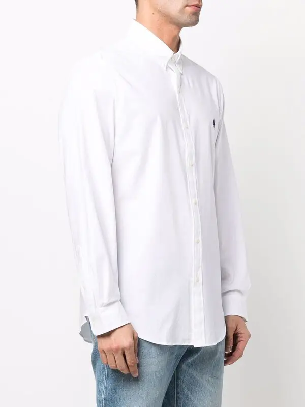 Polo Ralph Lauren Polo Pony-embroidered Long-sleeve Shirt - White
