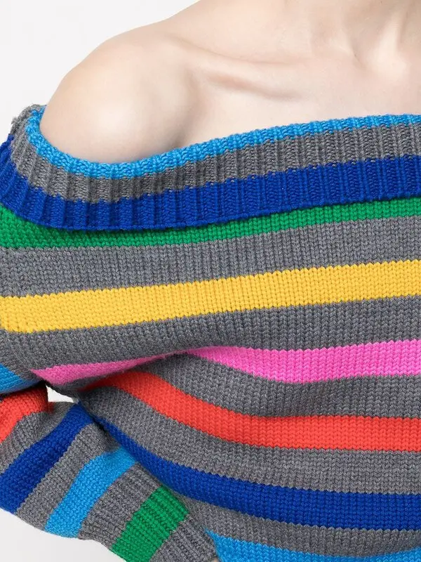 Monse Cropped Off-the-shoulder Jumper