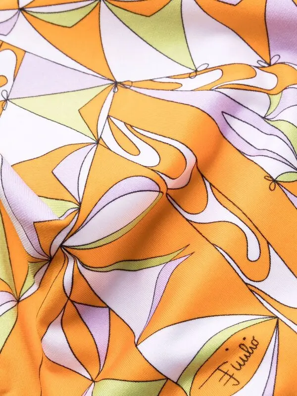 Emilio Pucci Bandierine Print Bikini Top