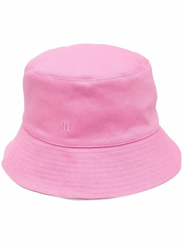 Nanushka Caran Monogram-embroidered Bucket Hat - Pink