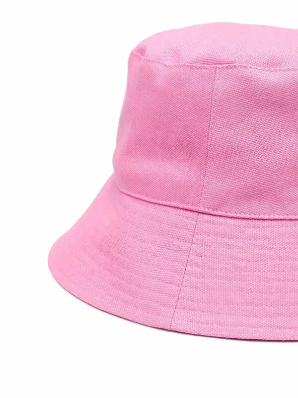 Nanushka Caran Monogram-embroidered Bucket Hat - Pink