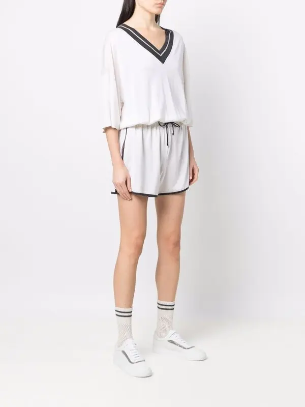 Brunello Cucinelli V-neck Fine-knit Top