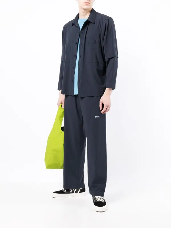 OFF DUTY Embroidered-logo Drawstring-waist Track Trousers