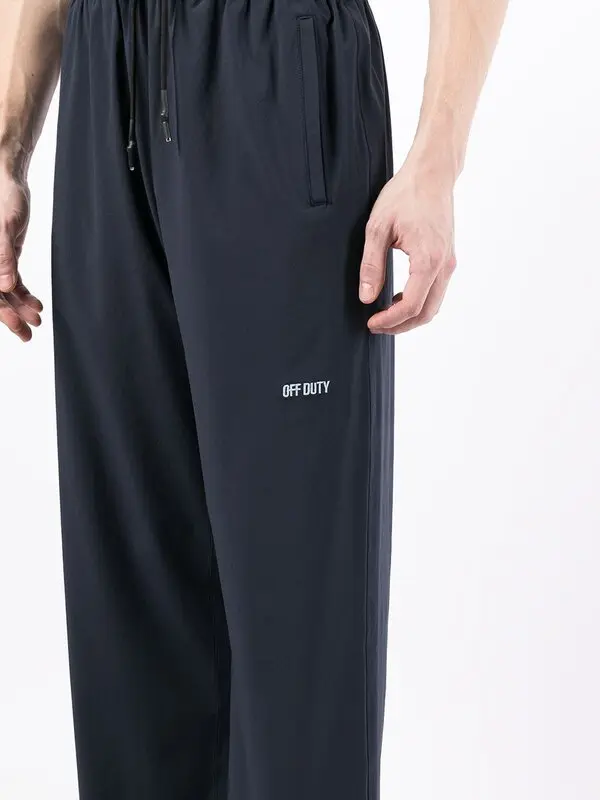 OFF DUTY Embroidered-logo Drawstring-waist Track Trousers