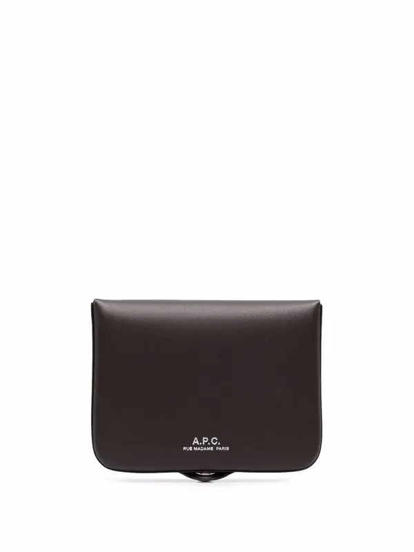 A.p.c. Snap-fastening Leather Wallet - Brown