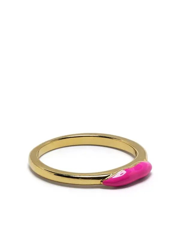 ESHVI Lips Charm Ring - Gold