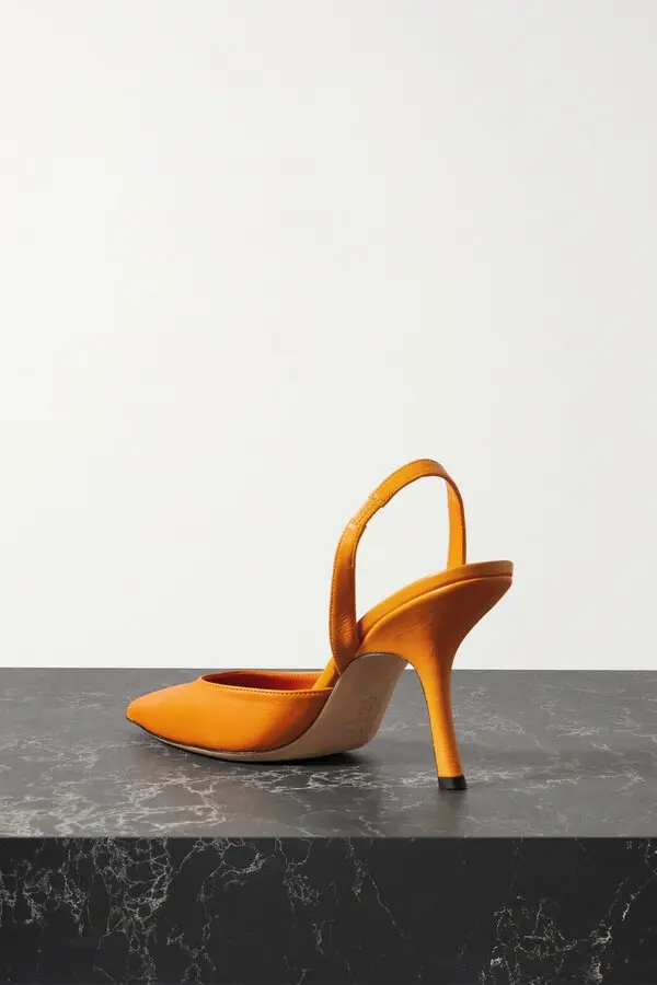By Far Mimi Cuttrell Leather Slingback Pumps