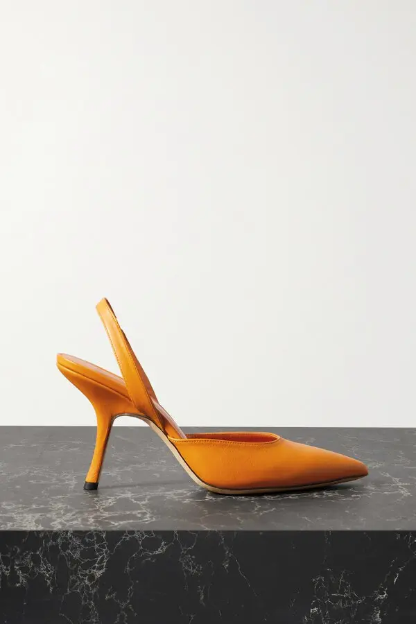 By Far Mimi Cuttrell Leather Slingback Pumps