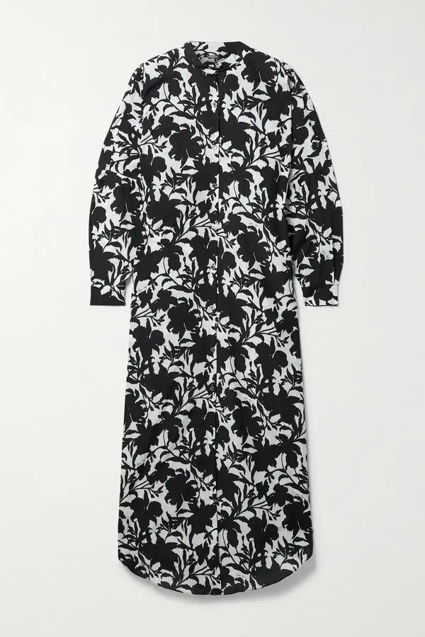 Adam Lippes Floral-print Cotton And Silk-blend Voile Kaftan