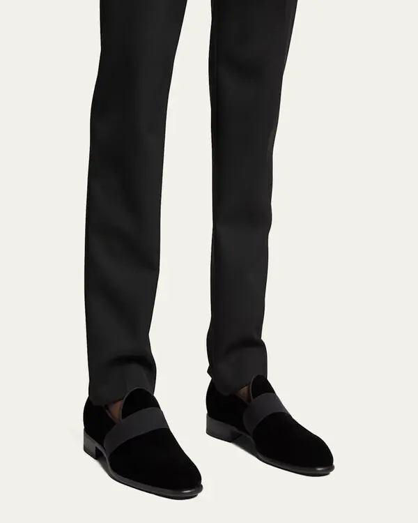 Santoni Isomer Velvet Loafers