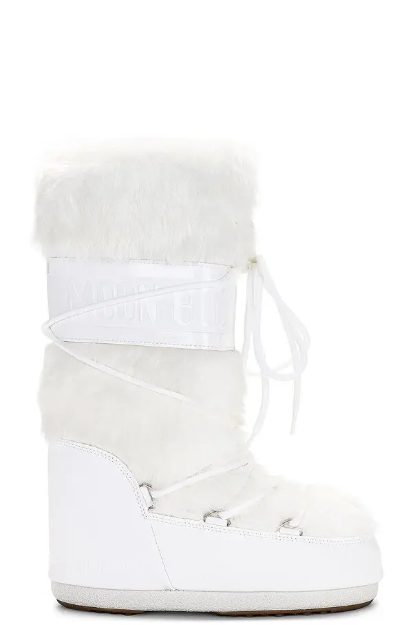 Moon Boot Icon Classic Faux Fur Boots - Optical White