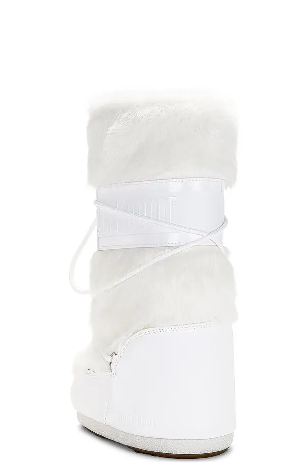 Moon Boot Icon Classic Faux Fur Boots - Optical White