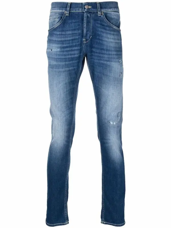 DONDUP Stonewashed Slim Jeans - Blue