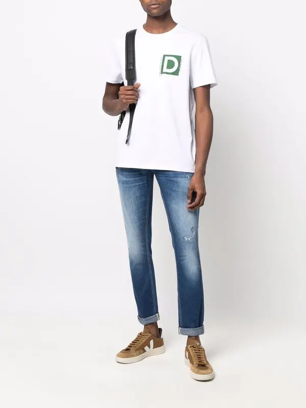 DONDUP Stonewashed Slim Jeans - Blue