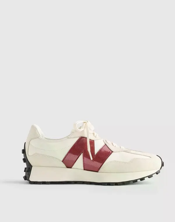 Madewell New Balance® Suede 327 Sneakers - Sea Salt Monarch Burgundy