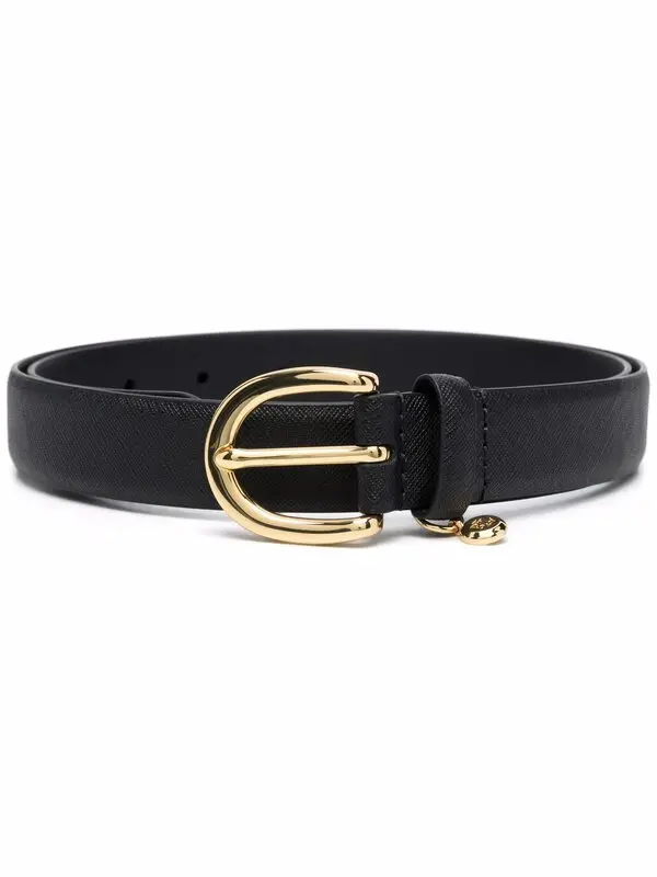 Ralph Lauren Charm-detail Leather Belt - Black