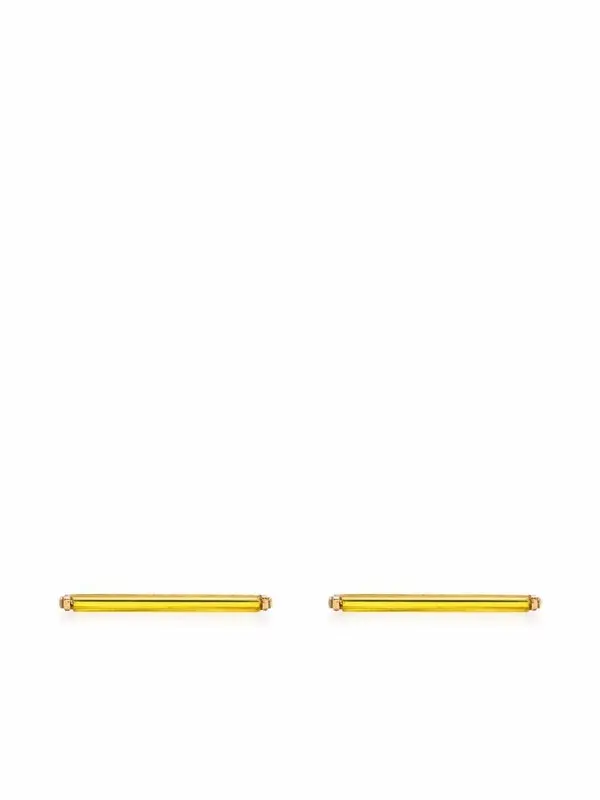 BEATRIZ PALACIOS Neon Lemon Short Earrings - Yellow