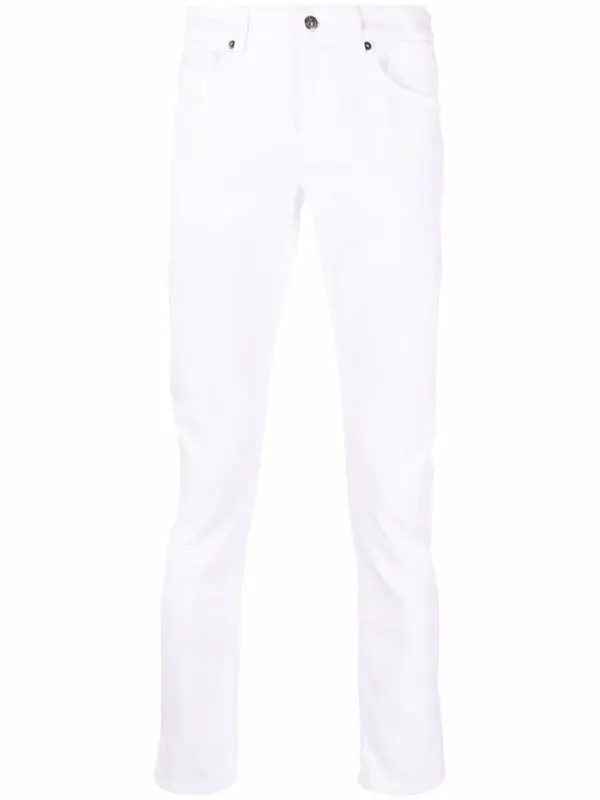 DONDUP Cropped Slim-cut Jeans - White