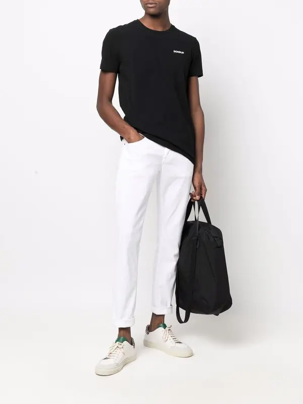 DONDUP Cropped Slim-cut Jeans - White