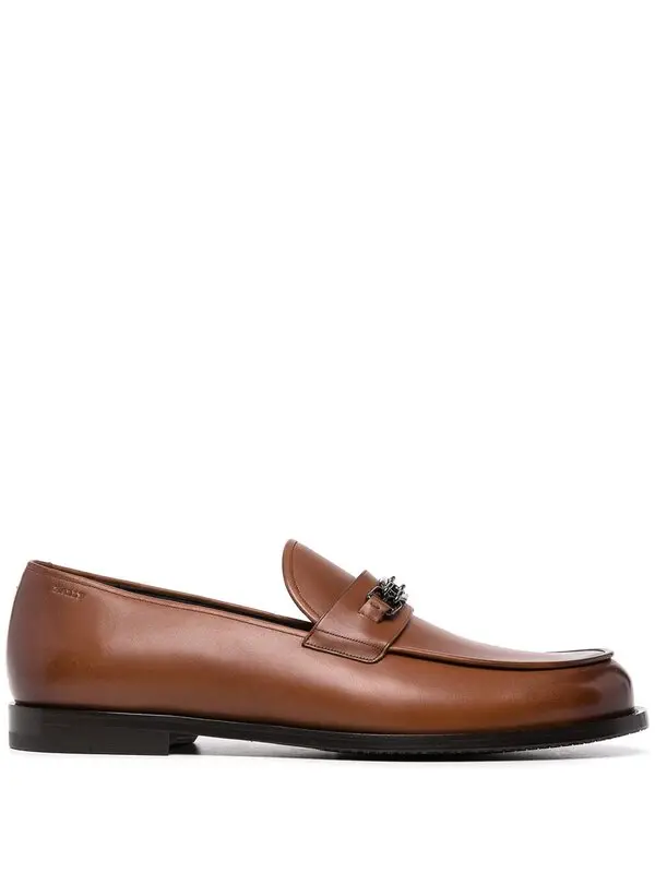 Bally Logo-plaque Leather Loafers