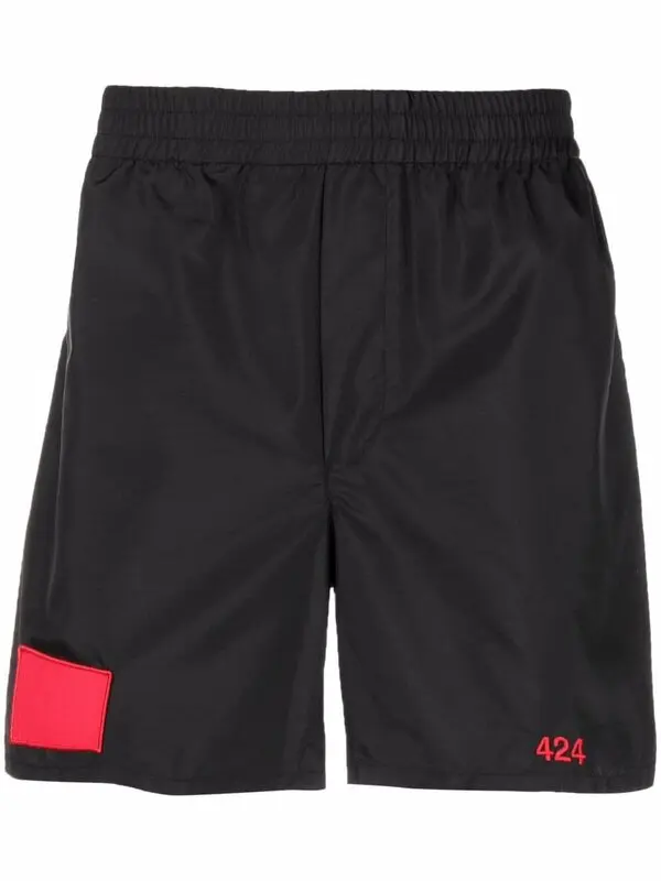 424 Patch-detail Track Shorts - Black