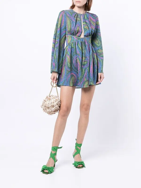 dark green floral mini dress Cassie Green Floral Corset Mini Dress