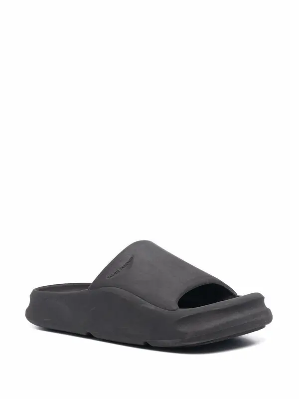 Heron Preston Square-toe Moulded Slides - Black