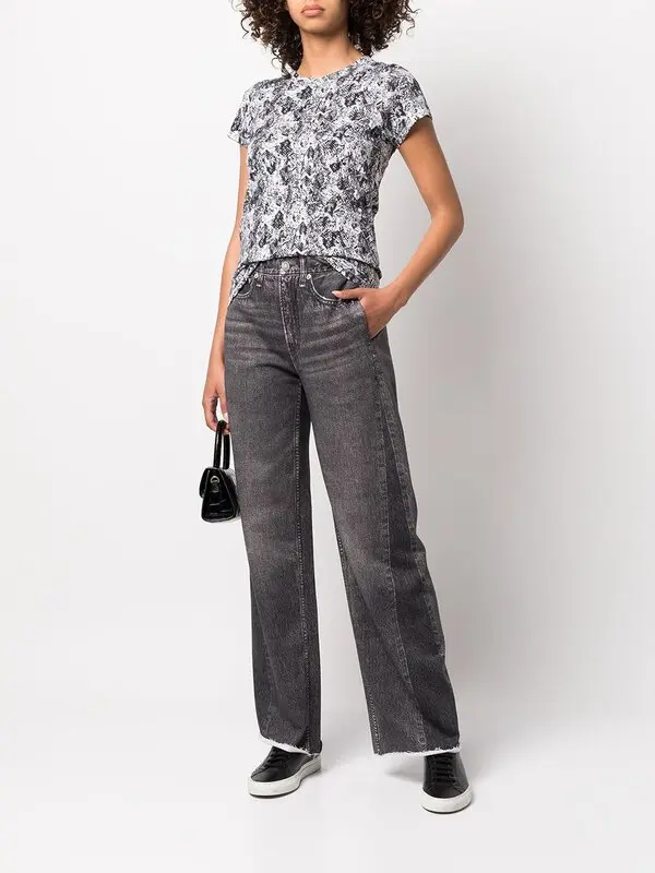 Rag & Bone Snakeskin Print T-shirt - Black