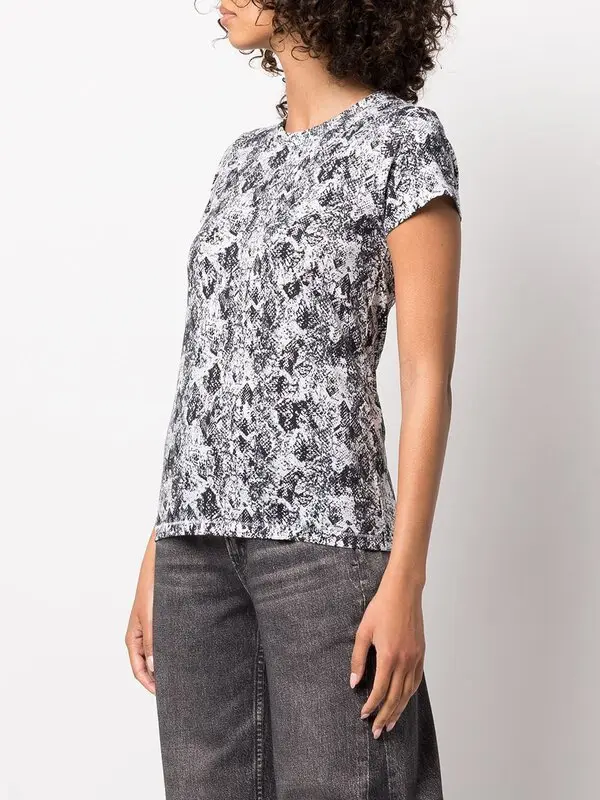 Rag & Bone Snakeskin Print T-shirt - Black