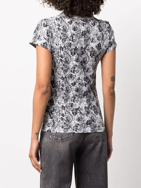 Rag & Bone Snakeskin Print T-shirt - Black