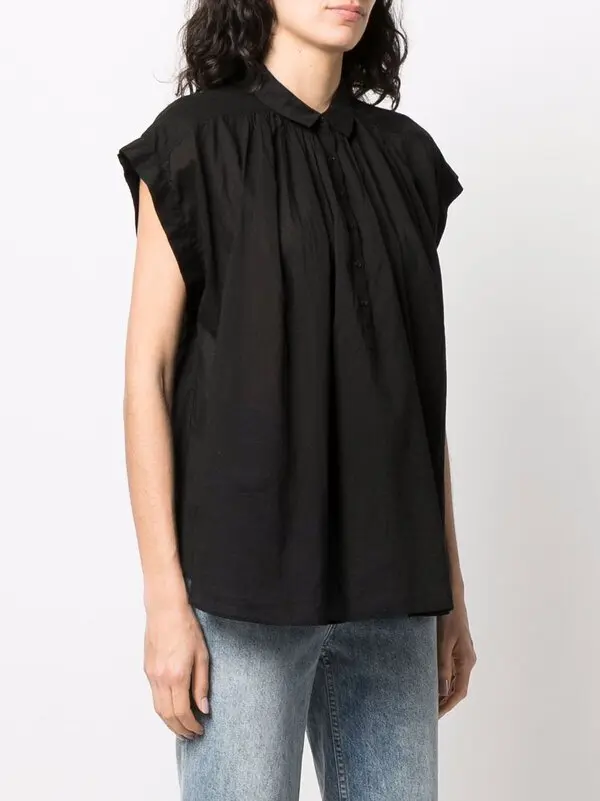NILI LOTAN Pleated Sleeveless Shirt