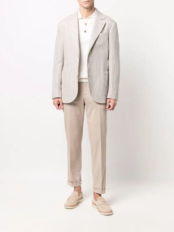 Brunello Cucinelli Single-breasted Striped Blazer