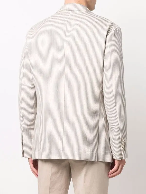 Brunello Cucinelli Single-breasted Striped Blazer
